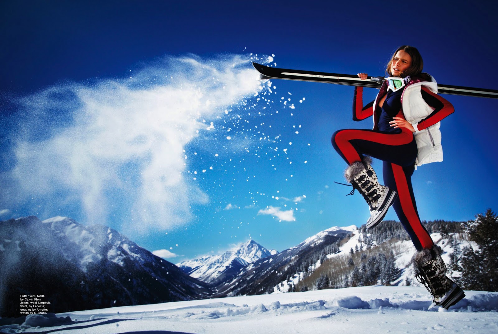 ski patrol: serafima kobzeva by rick truscott for marie claire ...