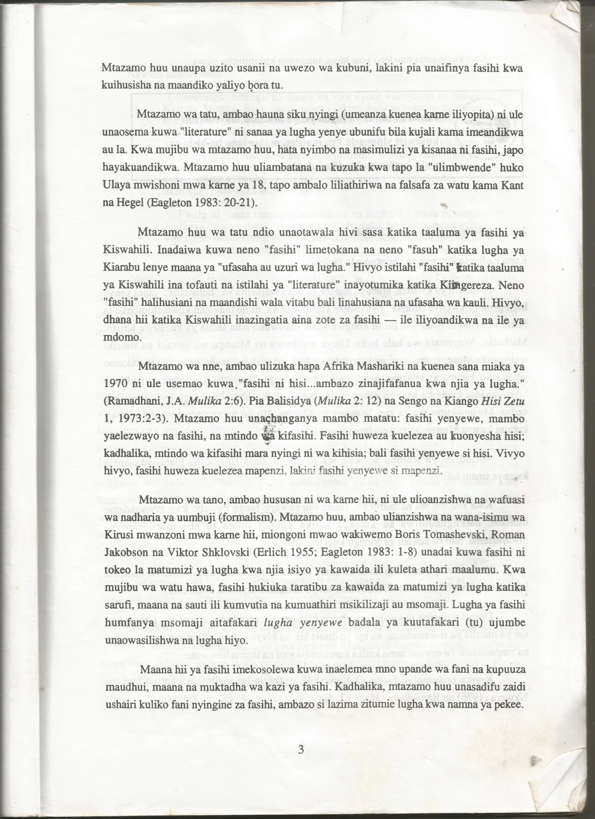 FURAHIA KISWAHILI / KISWAHILI KWA WAGENI TANZANIA BLOG : FASIHI NI NINI