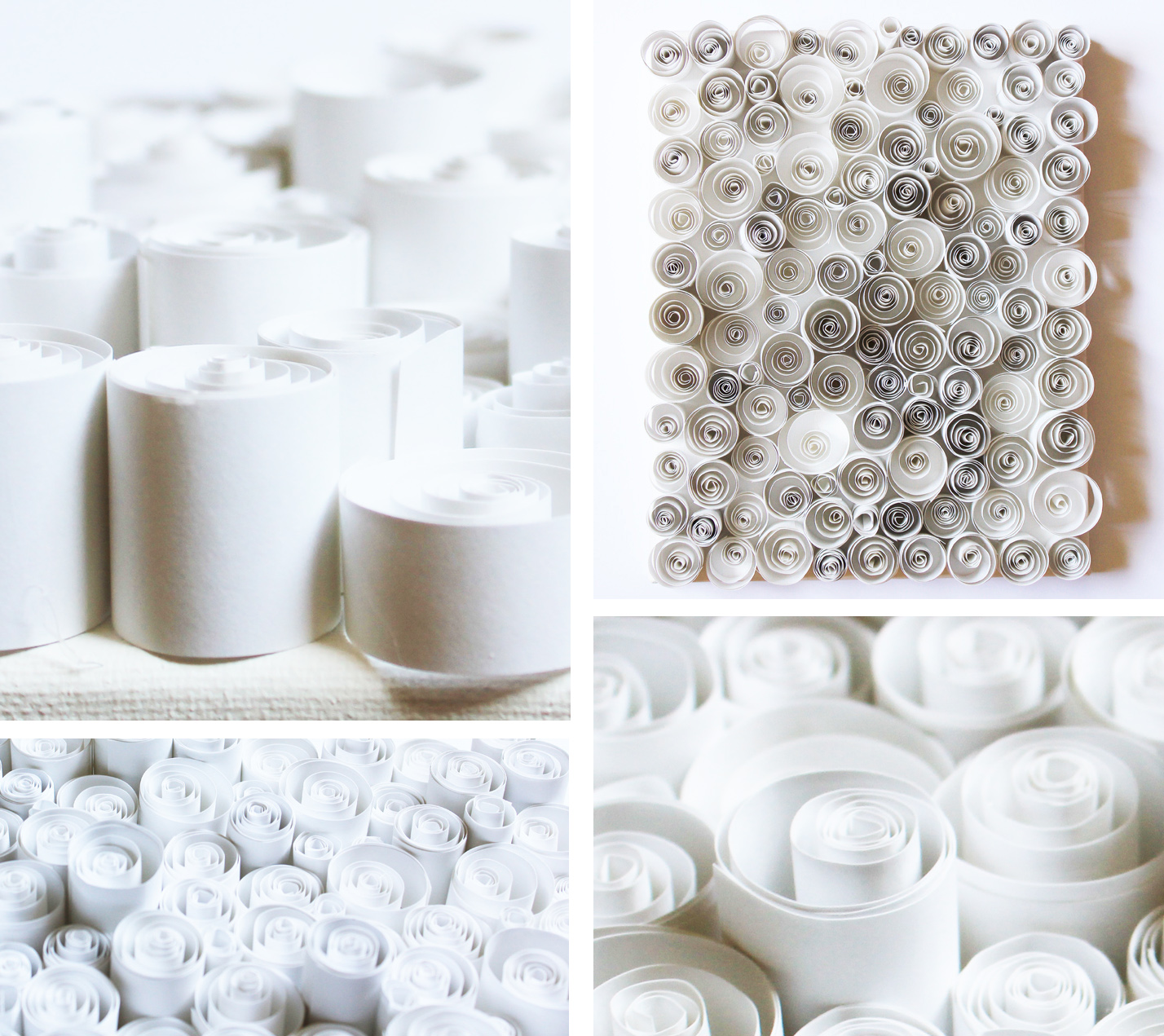 Momichka: White Paper Sculpture - SWIRLS