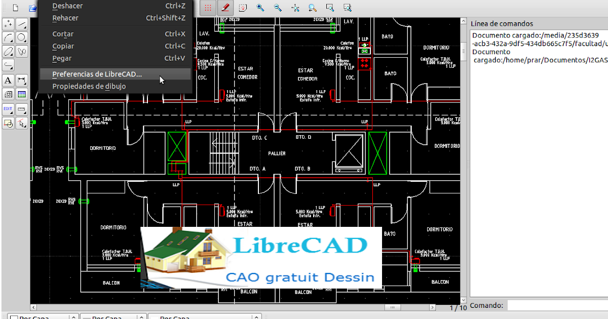 وسيلة مجانية لرسومات الكاد LibreCAD - مجلتك المعمارية