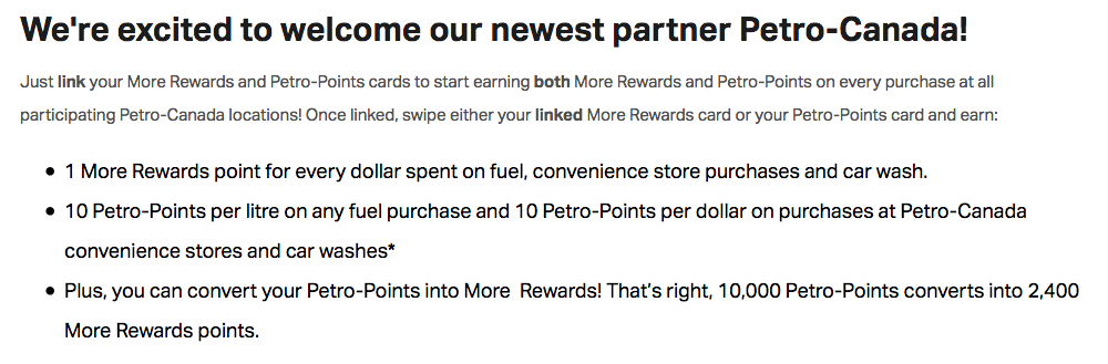 You can now convert Petro-Points to More Rewards Points | Rewards Canada