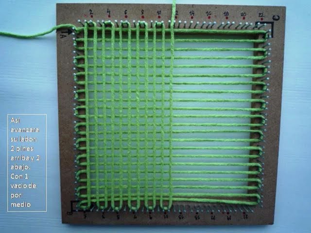 Tejidos y Telares: Tutorial telar cuadrado