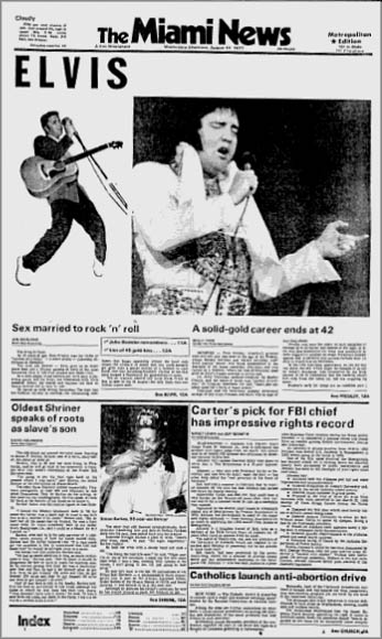 Random Pixels Blog: The way we were...Elvis - Aug. 16, 1977