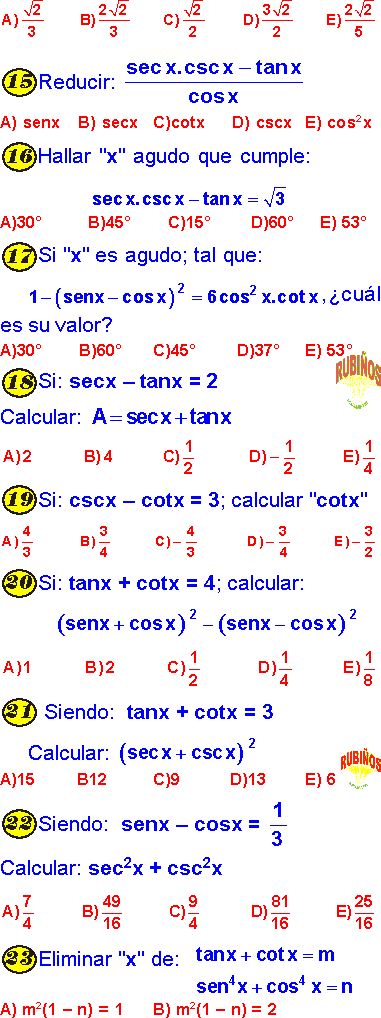 IDENTIDADES TRIGONOMETRICAS EJERCICIOS RESUELTOS EN PDF