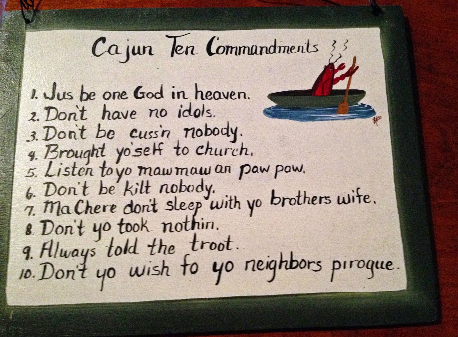 Can it happen here?: Regional commandments