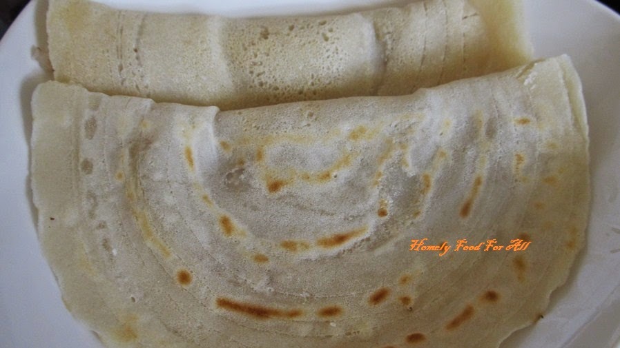 Homely Food For All: Madakku Dosa