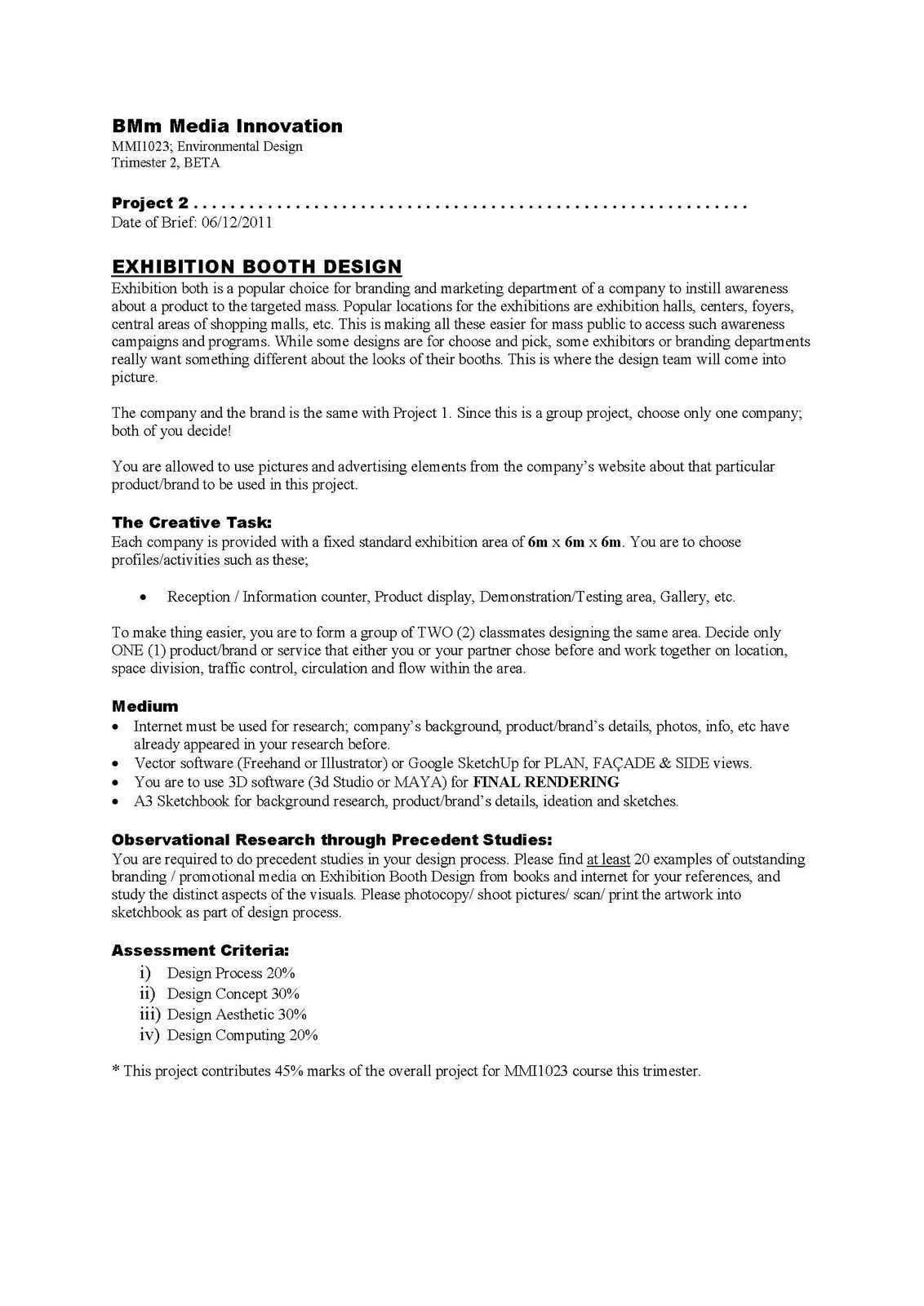 _I blog what I learn_★§: Environmental Design : Exhibition Booth Design