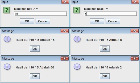 Program Kalkulator Dengan Joptionpane Pada Java Mrdark Wizard