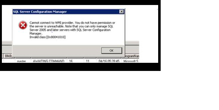 Sql Server Dba Information Error While Opening Sql Server Configuration Manager