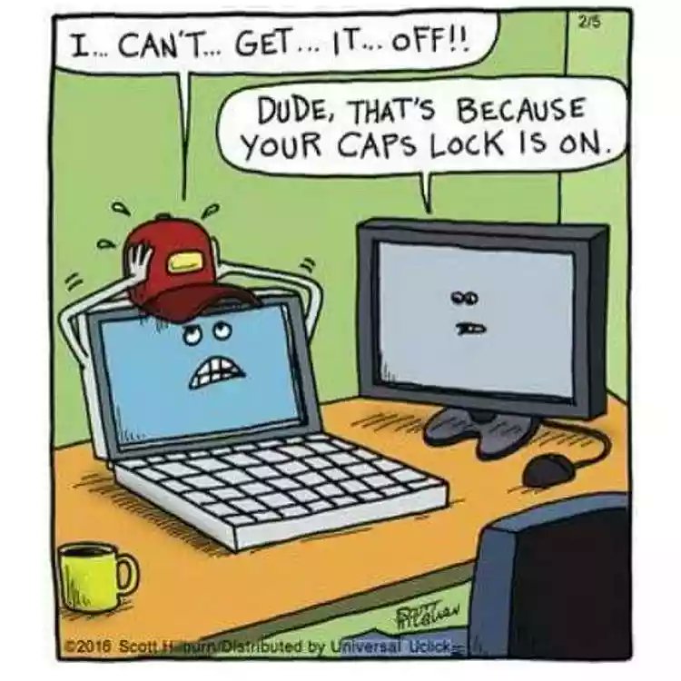 World of Cartoons and Comics: caps lock