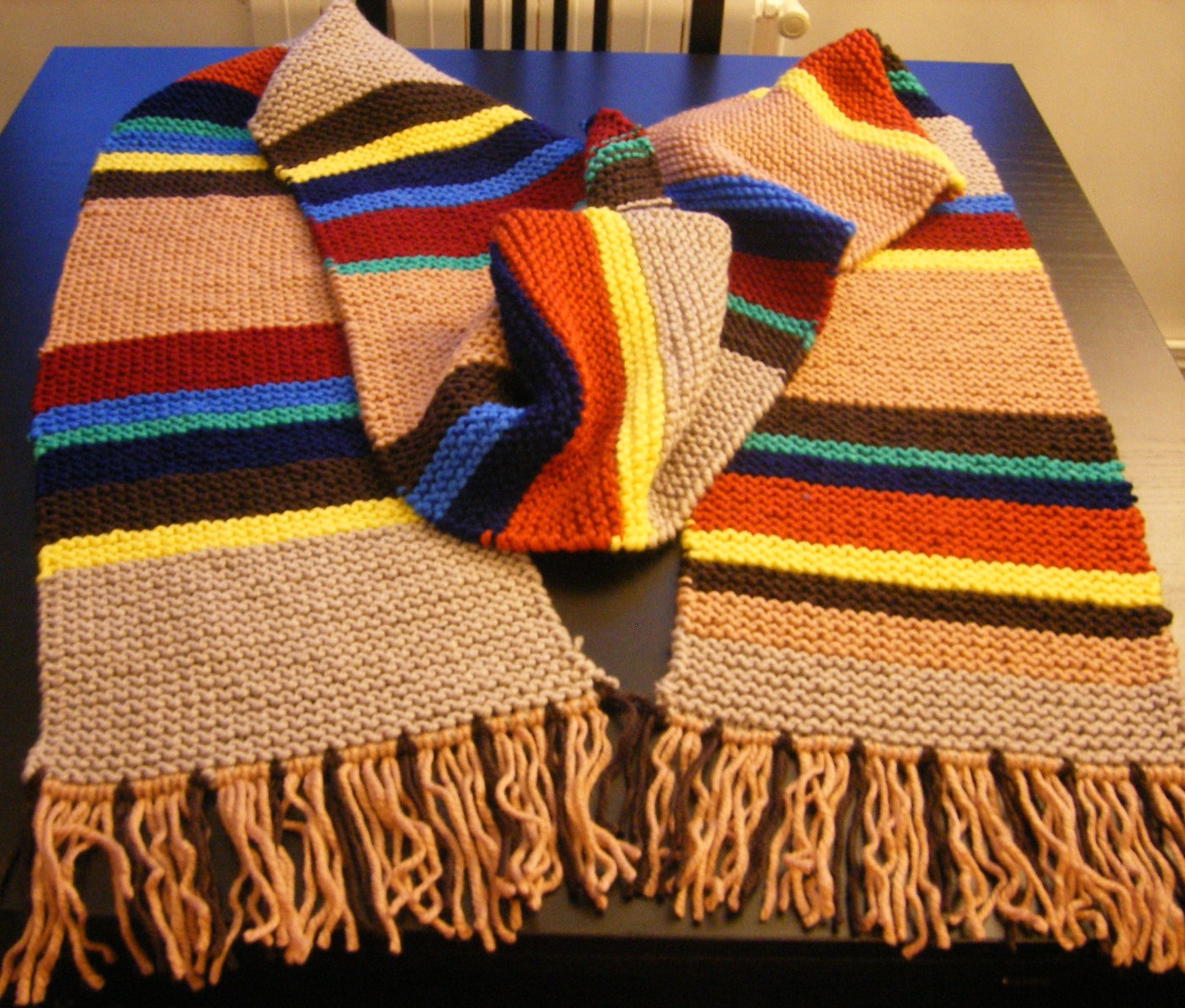 El Taller de Nela: BUFANDA estilo "Doctor Who"
