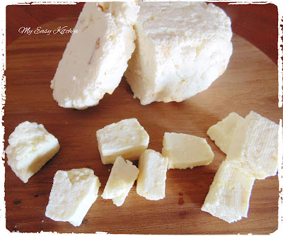 My Easy Kitchen: Home made paneer recipe - How to make paneer / Indian ...