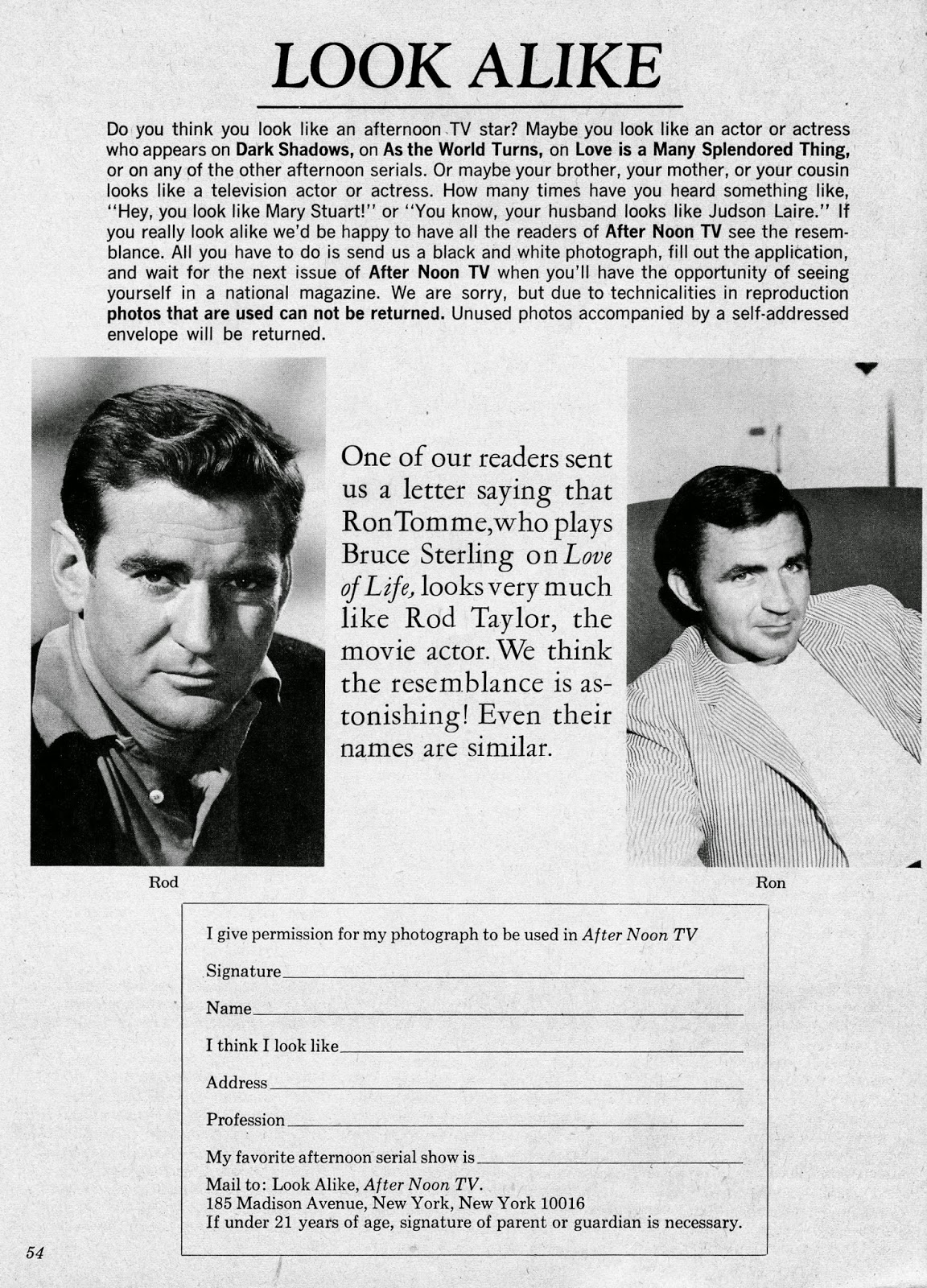 Love Of Life: Look Alike-Ron Tomme