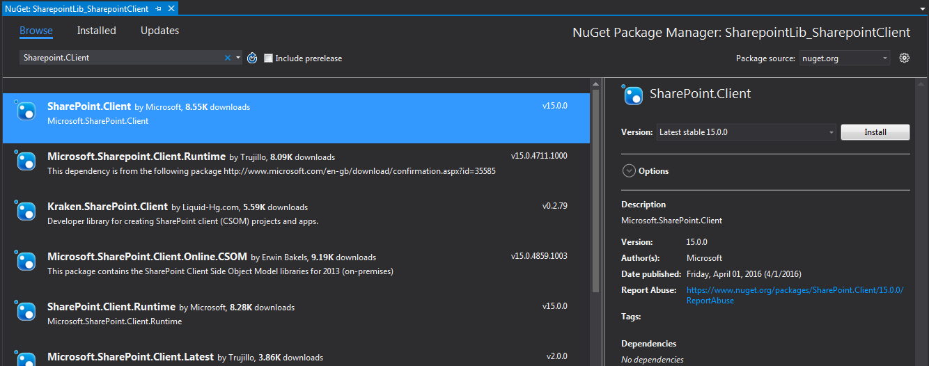 SharePoint - Client Side Object Model(CSOM) - Managed - Getting Started