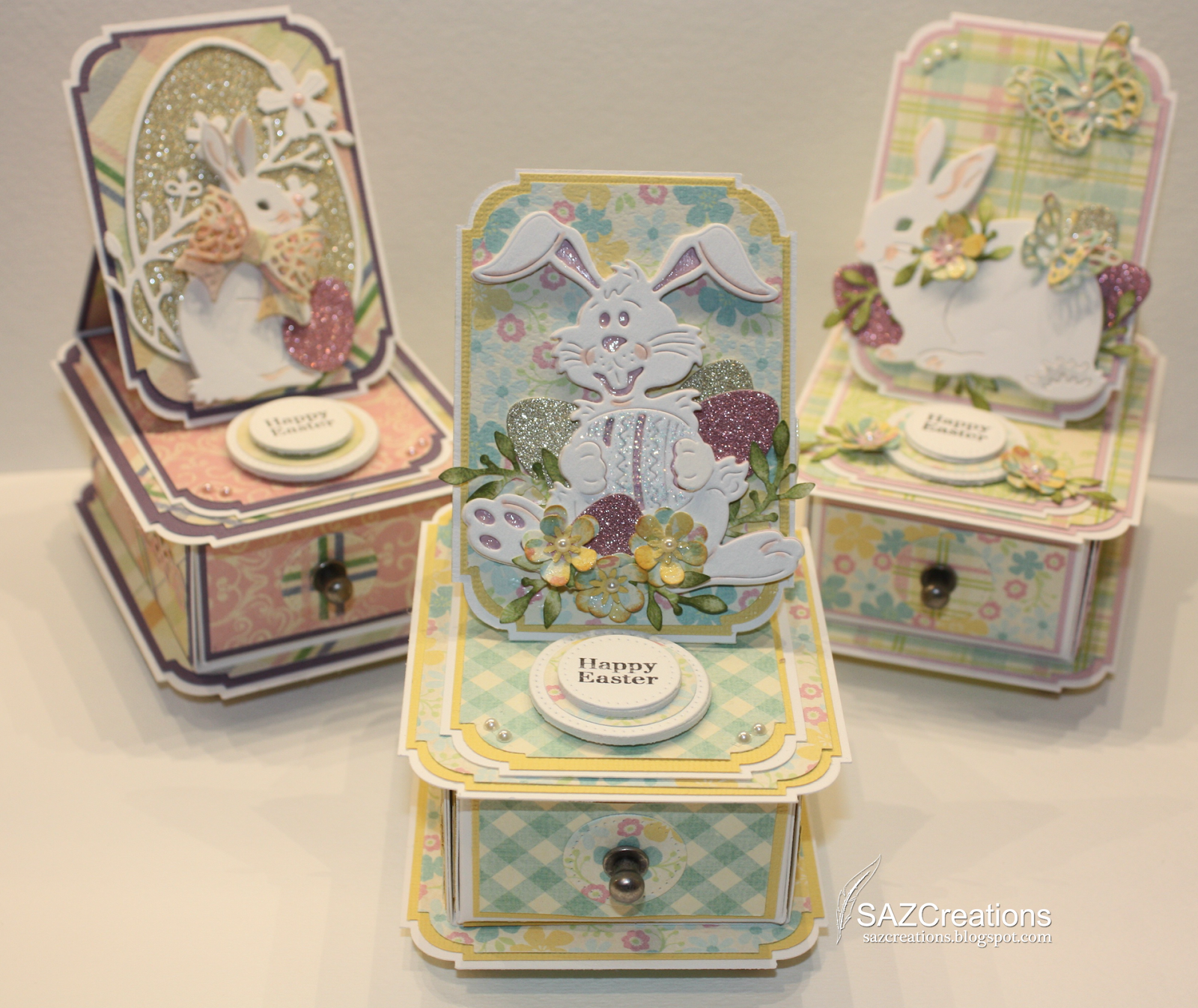 Creations by SAZ: Small Easter Easel Card Gift Boxes