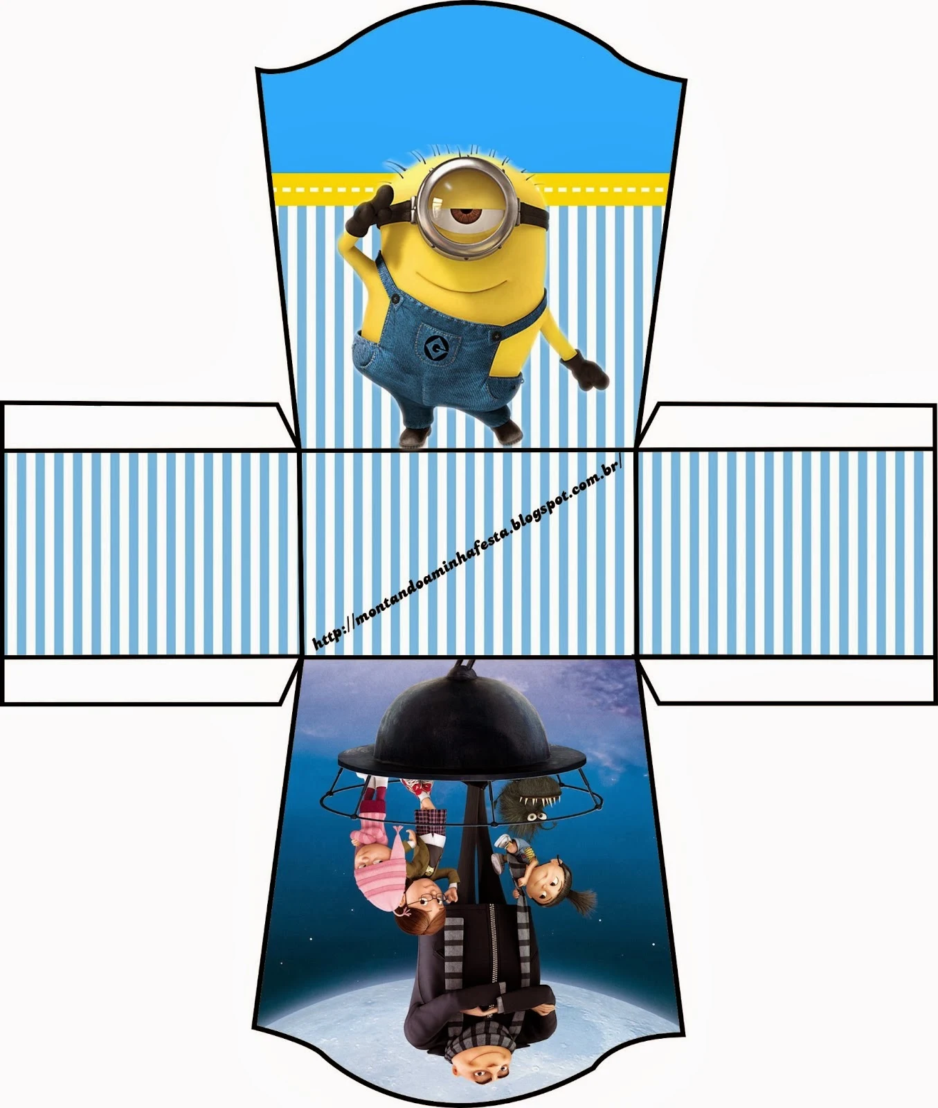 Despicable Me: Cute Free Favor Boxes. - Oh My Fiesta! in english