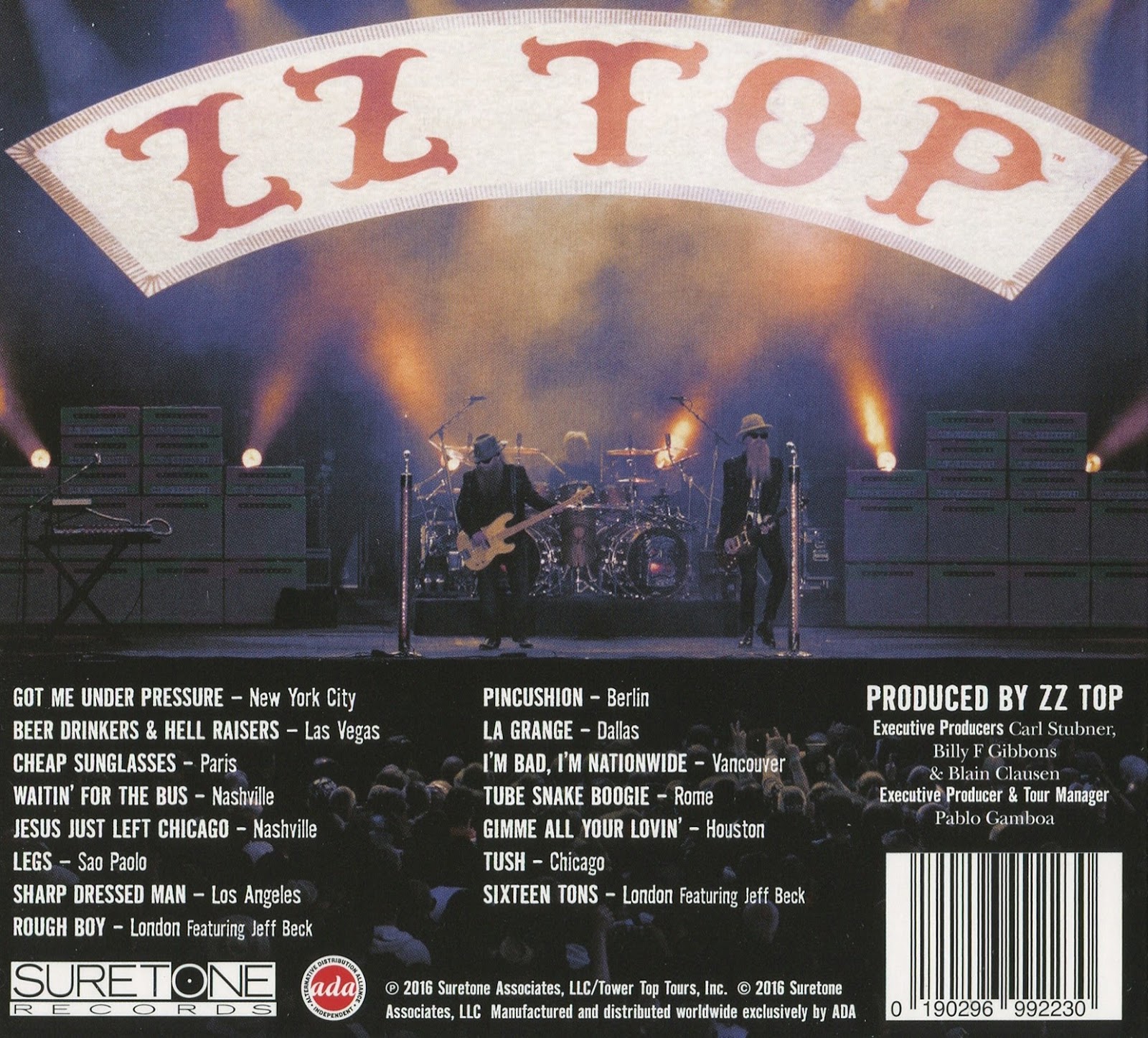 2016 Live. Greatest Hits From Around The World - ZZ Top - Rockronología
