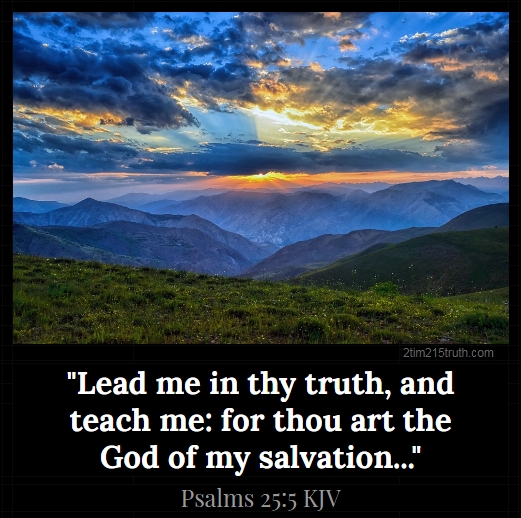 2 Timothy 2:15 Truth: Verse of the Day: Psalms 25:5 KJV