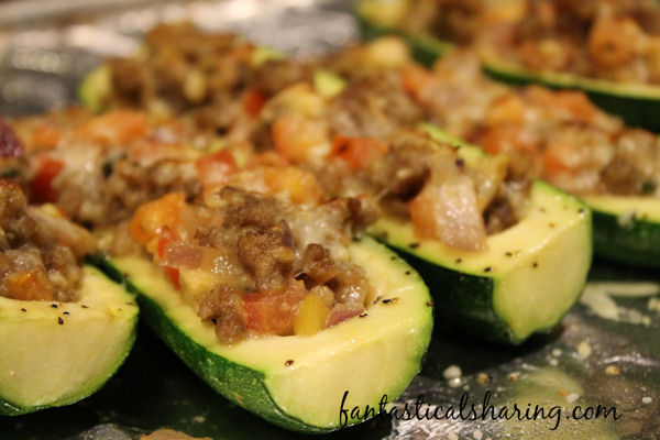Fantastical Sharing of Recipes: Grilled Stuffed Zucchini