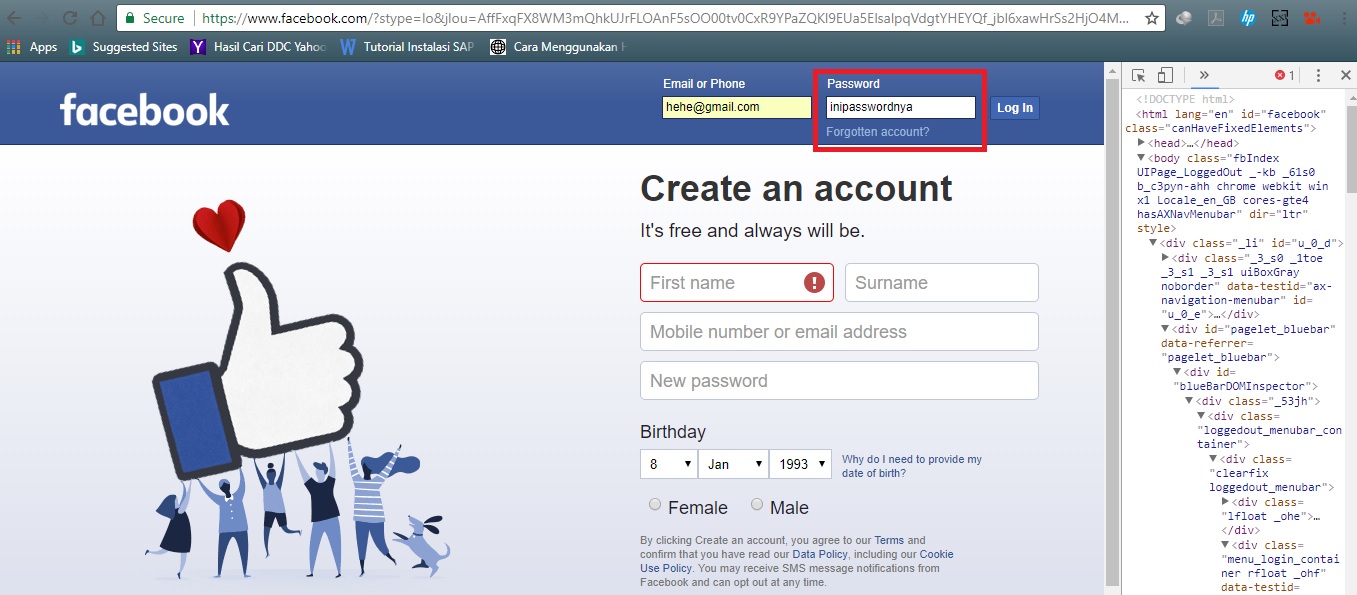 Cara Mengetahui Password Orang Lain Dengan Inspect Element - Coretan Bebas