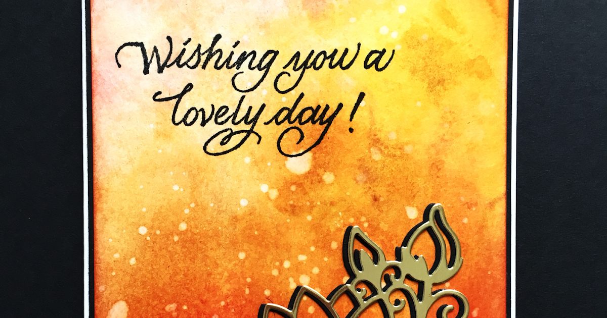 SewPaperPaint: CAS Lotus Blossom Card with Distress Ink Background