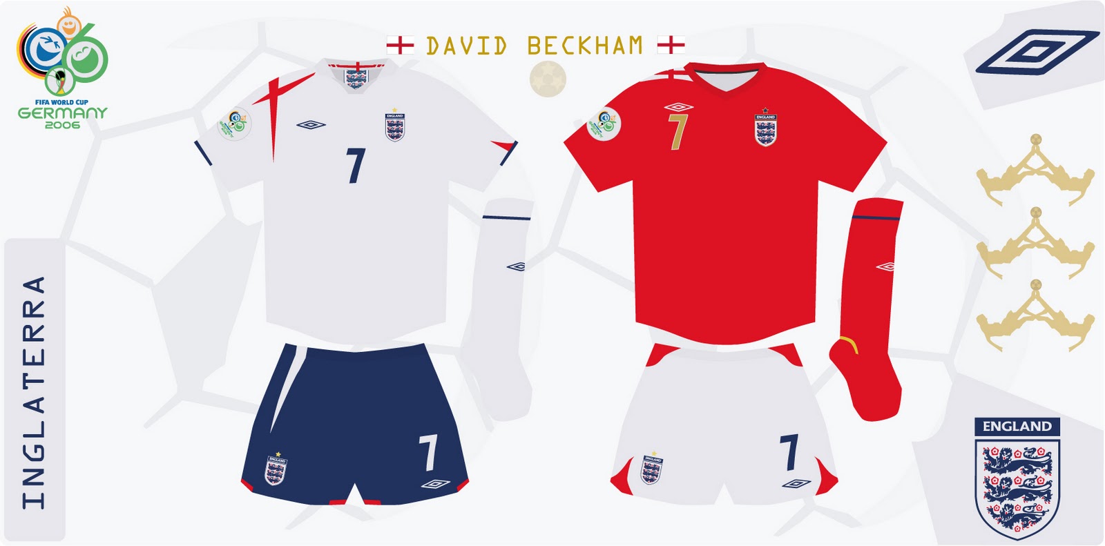 Design Futbol Kits: Inglaterra 2006 (World Cup)