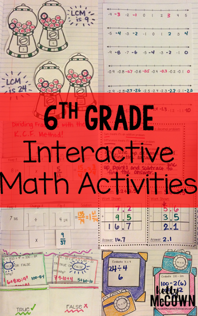 Kelly McCown: 6th Grade Interactive Math Notebook BUNDLE