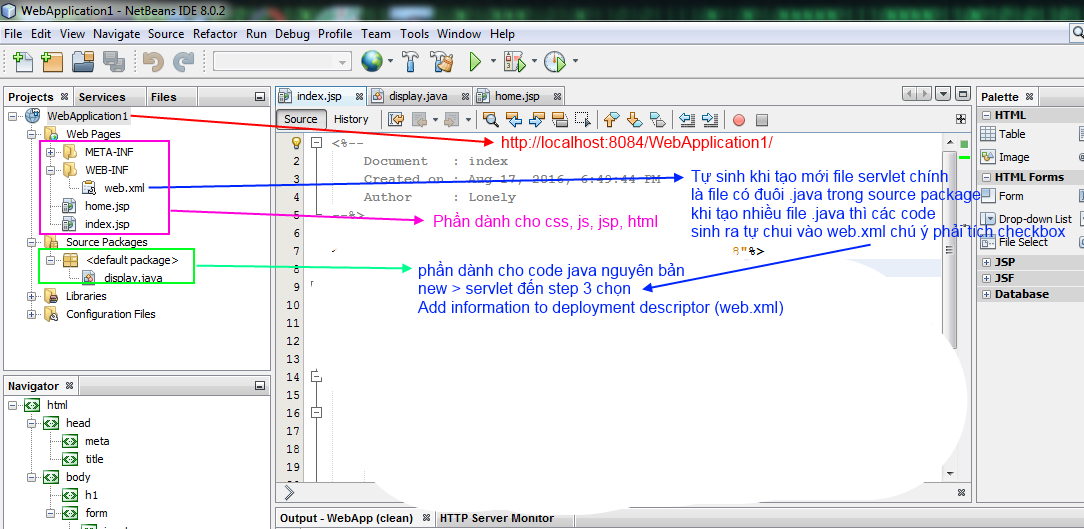 Cấu trúc Jsp & Servlet trong Java NetBeans ~ Thế Giới Giải Mã