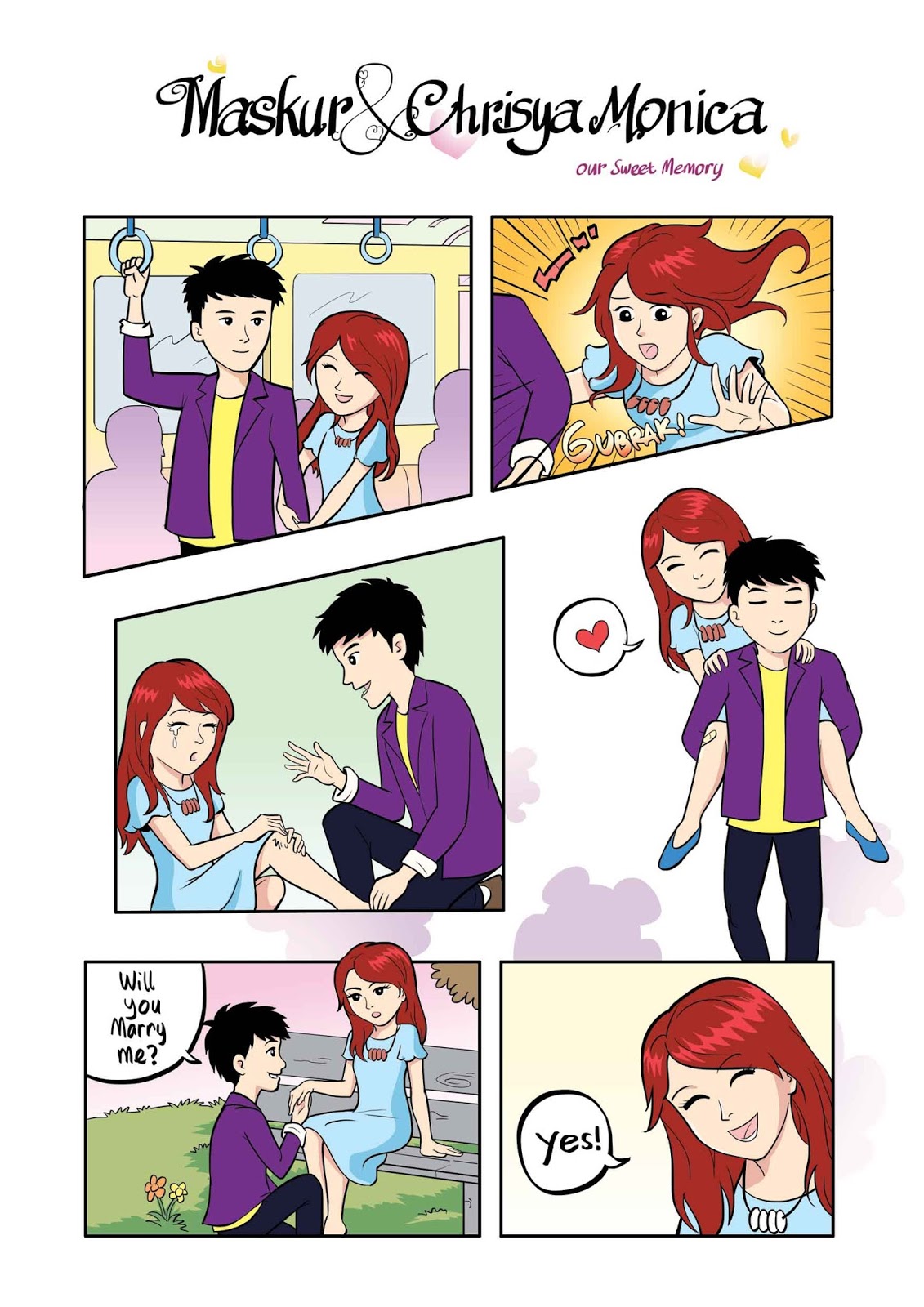 Amel & Arief Creative: Komik dan Karikatur pernikahan Ukung dan Anis