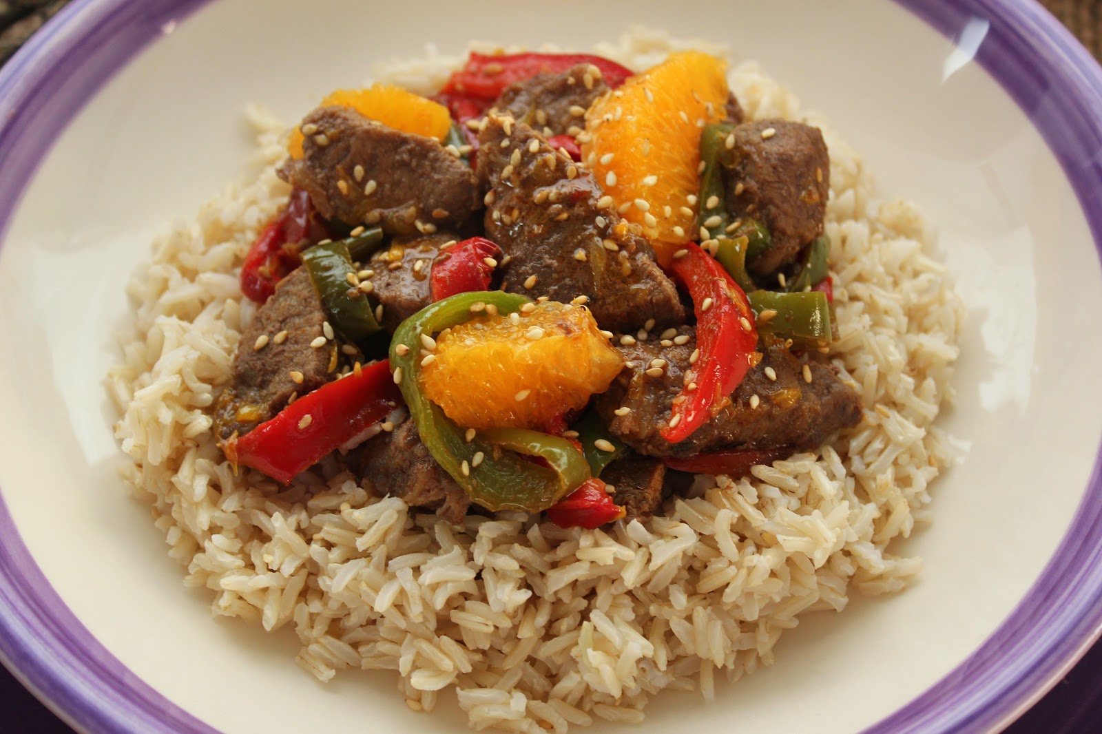 Ternera Especiada con Pimientos y Arroz Basmati Integral - Cocinando ...