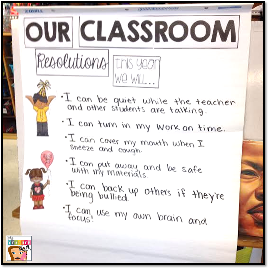 Our Classroom Resolutions! - The Teacher Talk
