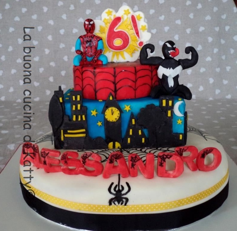 La buona cucina di Katty: Torta Spiderman e Venom - "Spiderman and ...