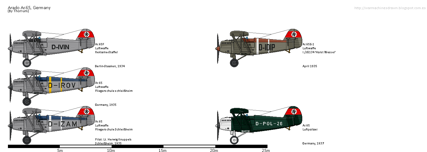 War Machines Drawn: Arado Ar.65 - Prewar German users