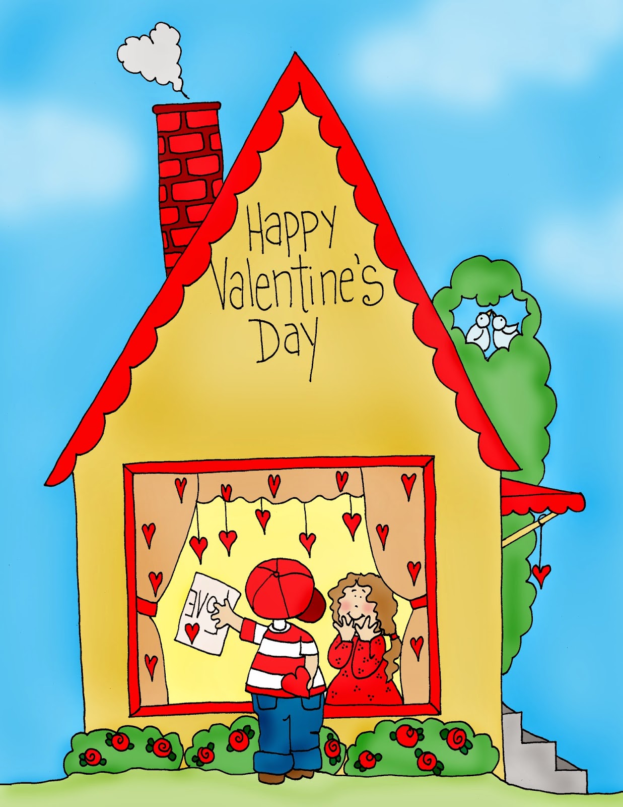 Free Dearie Dolls Digi Stamps: Valentine House