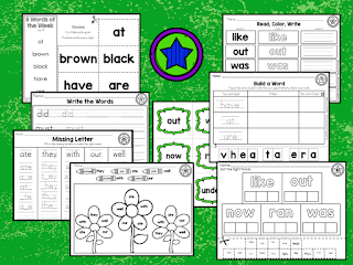 Colors and Kindergarten: Back to School Sight Word Bundle
