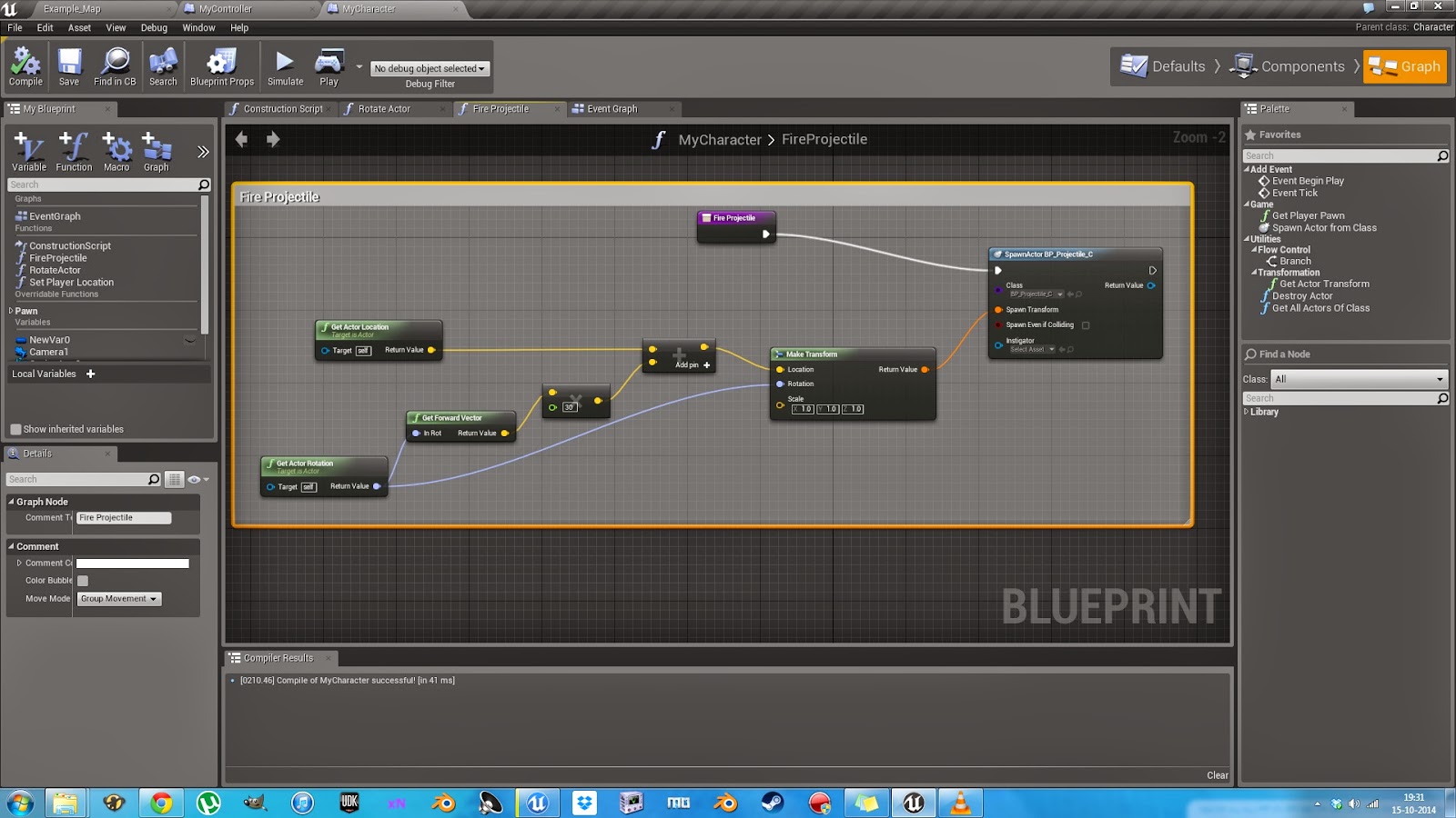 Unreal Engine 4 Dev Update #2: Basic Projectile System for Top Down Template