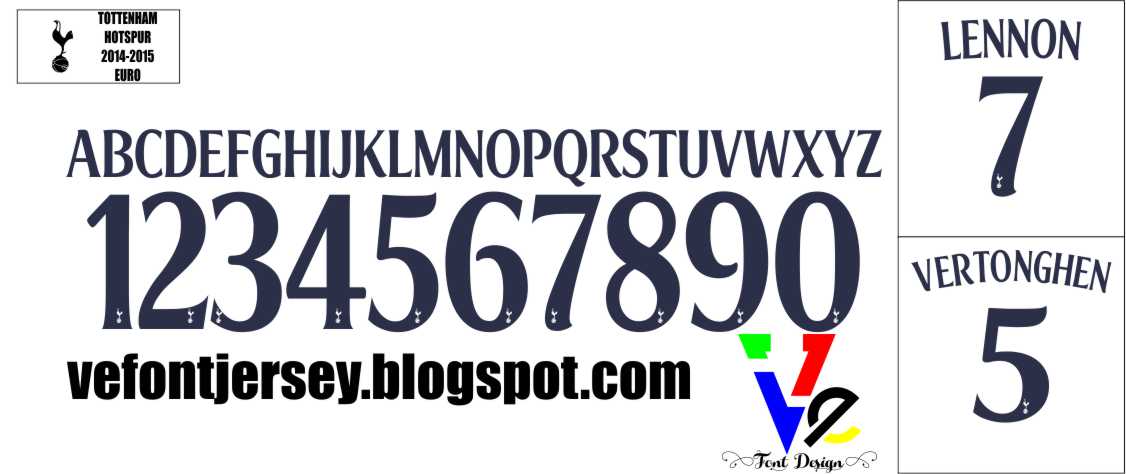 FONT TOTTENHAM HOTSPUR 2014-2015 EURO ~ font football and design