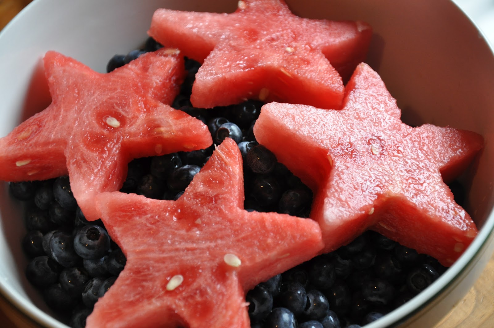 Elizabeth Ann's Recipe Box: Watermelon Stars over Blueberries