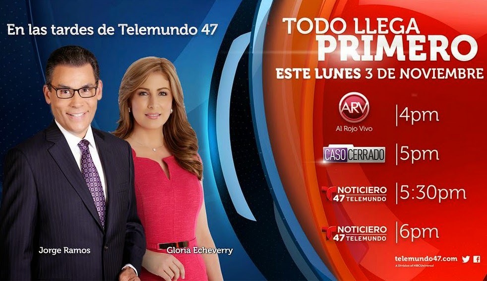 Noticiero de Telemundo 47 estrena nuevo horario en Noviembre – Imagenes ...