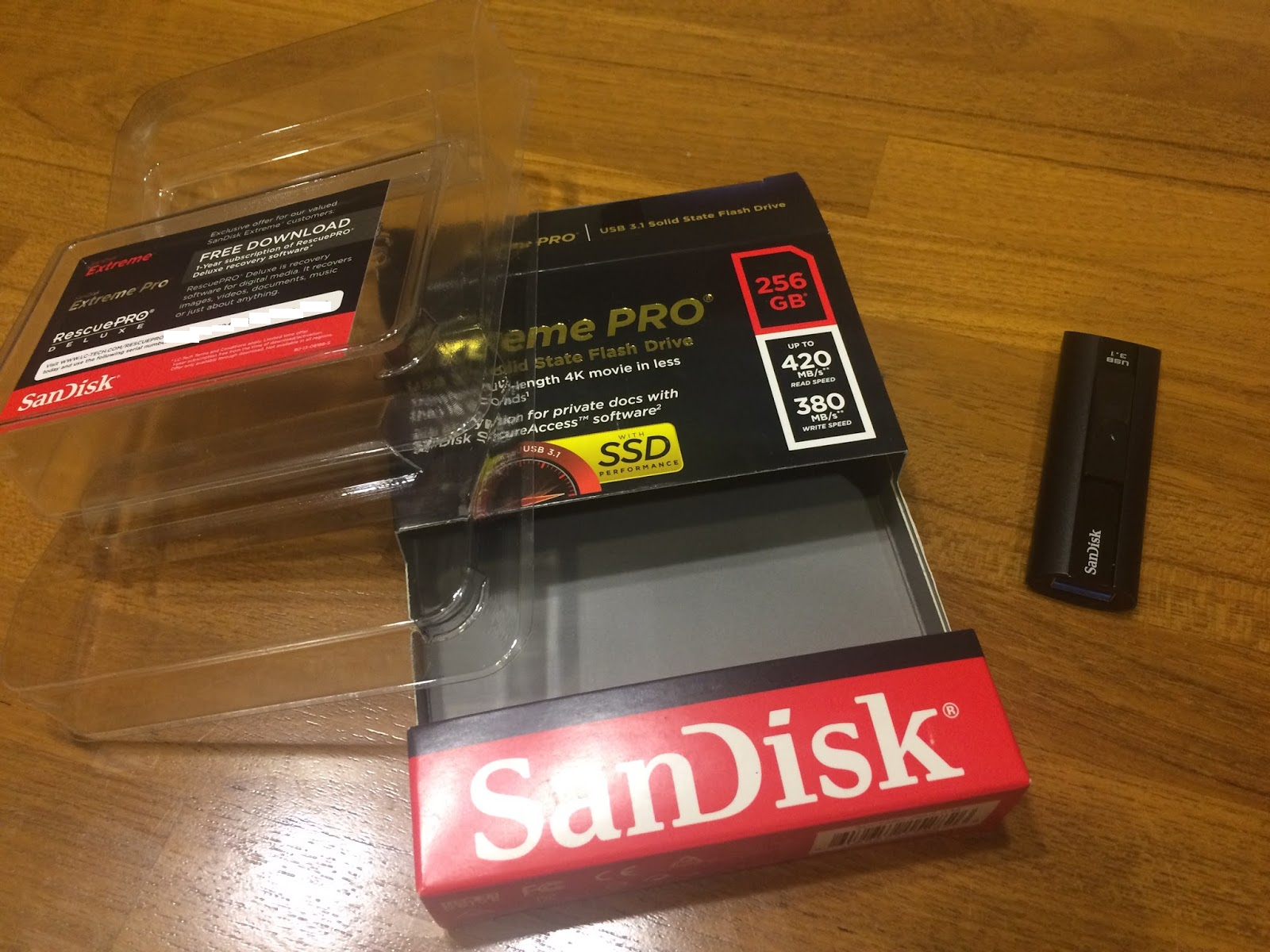 「開箱:D」SanDisk CZ880 256G Extreme Pro USB3.1(gen1) 高速隨身碟 開箱 實測 比較 ...