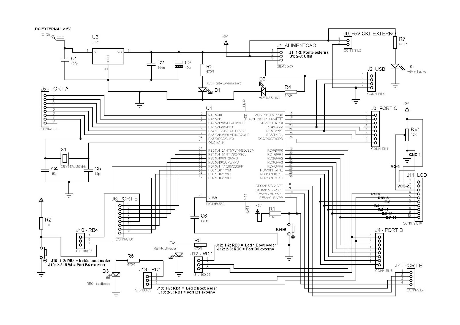 Microcontroladores - PIC18F4550: Hardware para desenvolvimento de ...