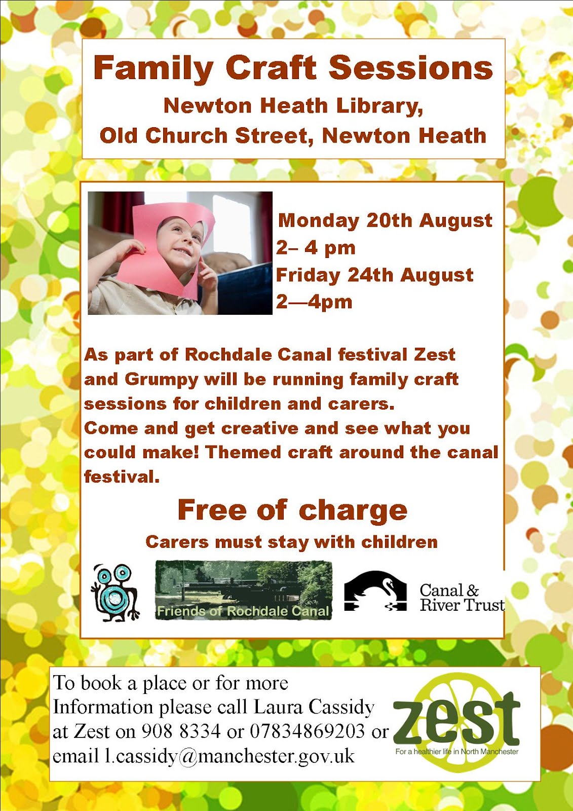 Zest Activities North Manchester: Free Family Craft Sessions at Newton ...