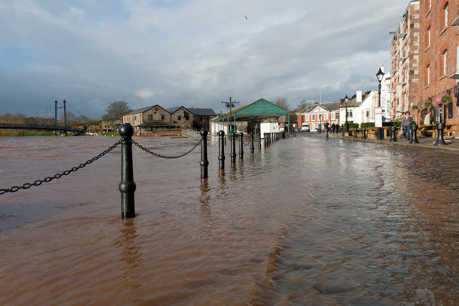 Actual Colour: River Exe Flooding