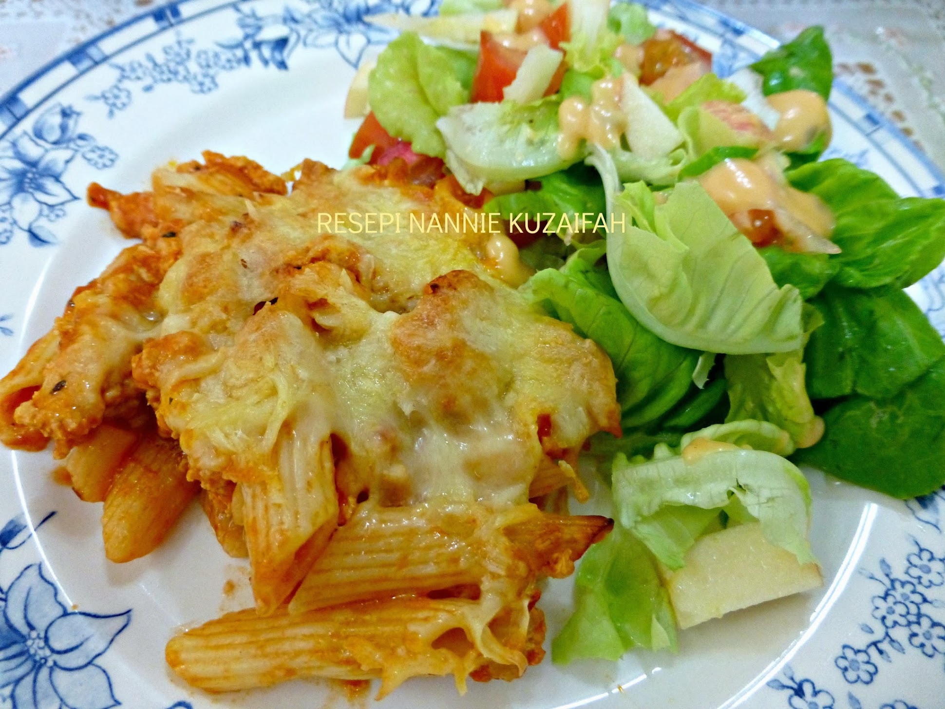 RESEPI NENNIE KHUZAIFAH: Pasta bakar xtra keju