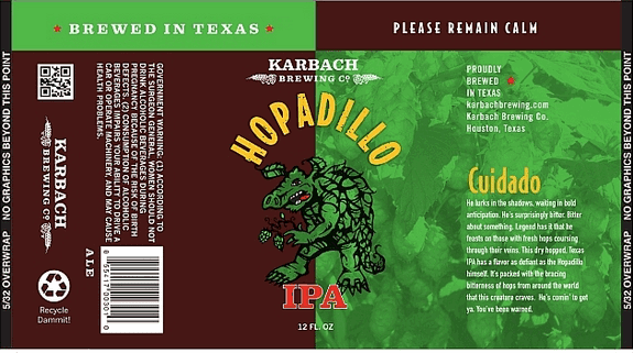 TEXAS BEER: Karbach Hopadillo IPA