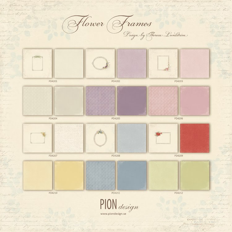 Anne's paper fun: Pion Design NEW papers - Flower Frames