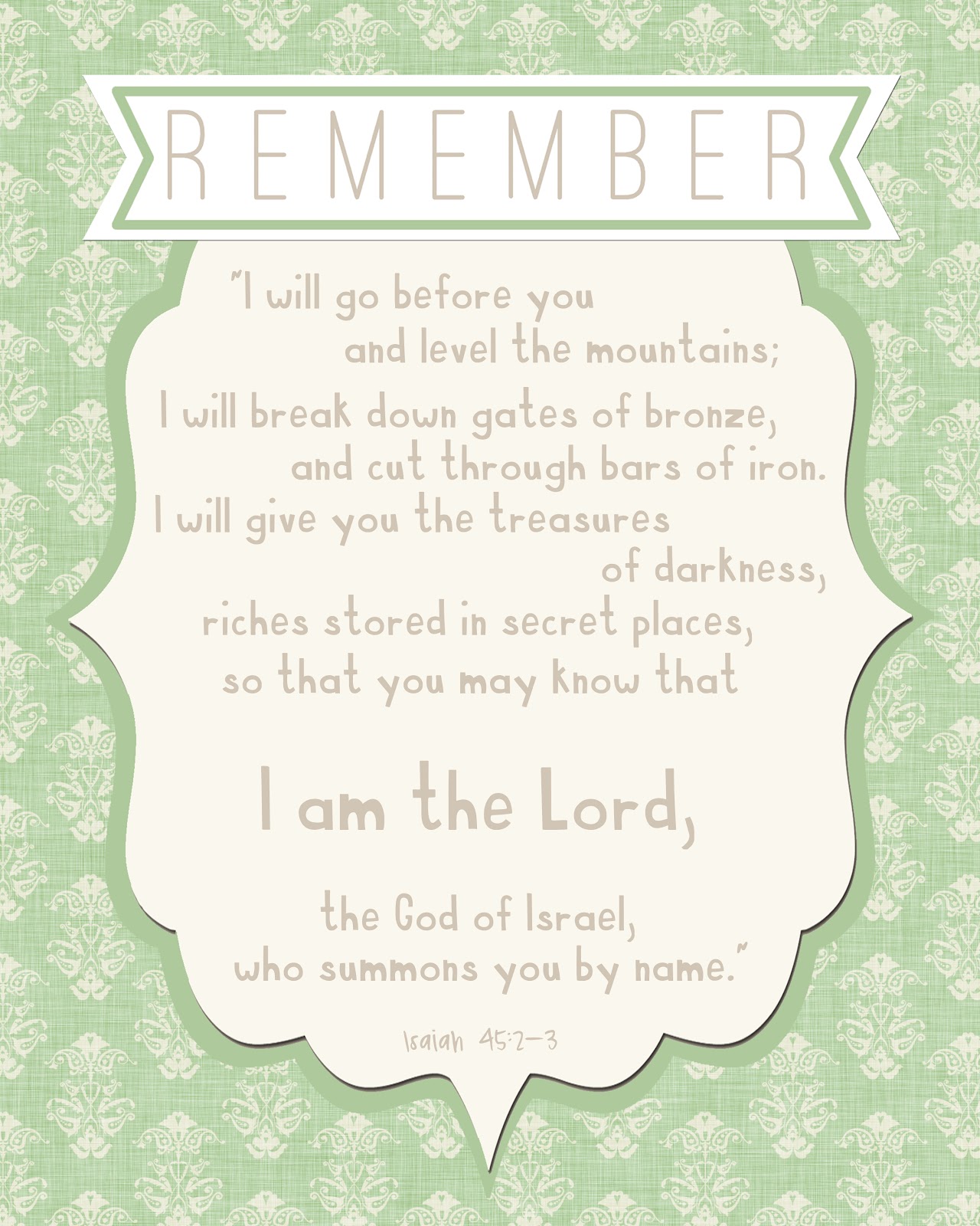 worthyoftheprize.com: {Free Friday}: Isaiah 45 Printable