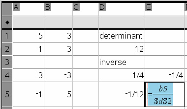 Spreadsheet Algebra
