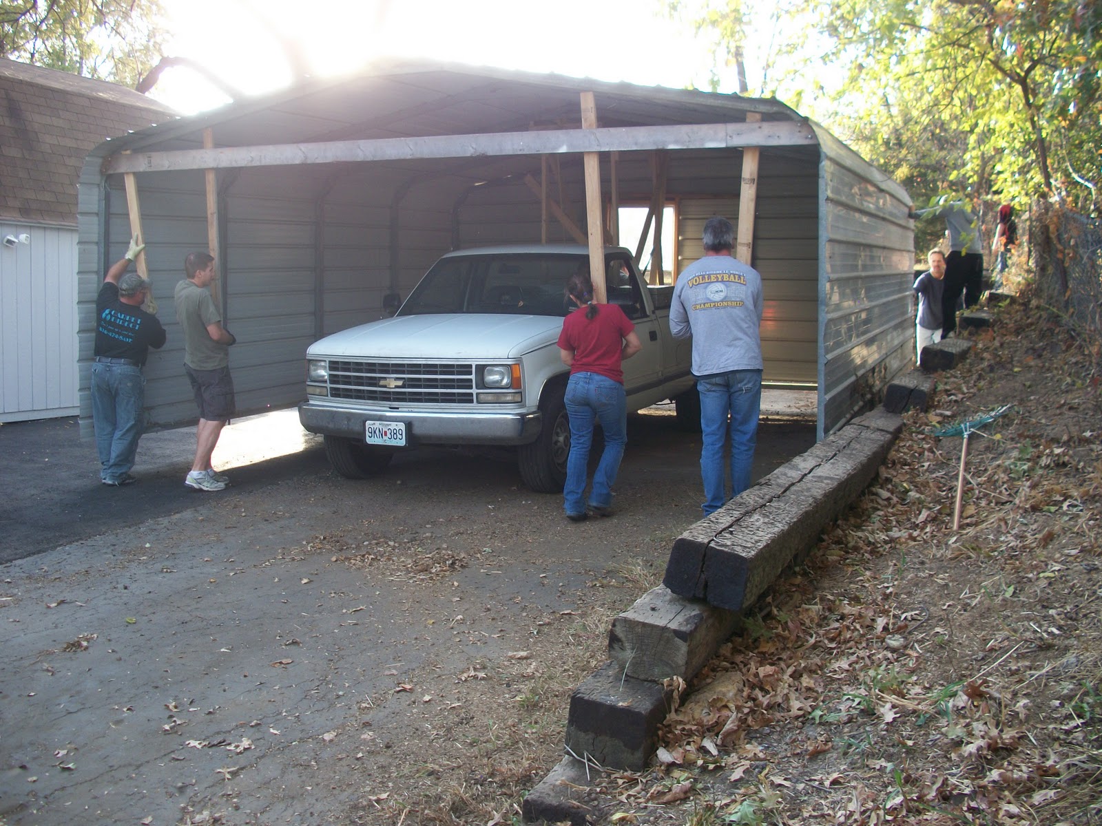 A House and Yard: The Floating Carport! Wait....What?