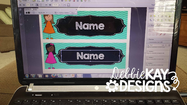 debbie kay designs: Turquoise Chevron Desk Tags Are Now Available!